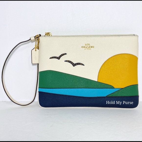 Coach | Bags | Coach Sunset Beach Large Wristlet Pouch Bag Nwt | Poshmark